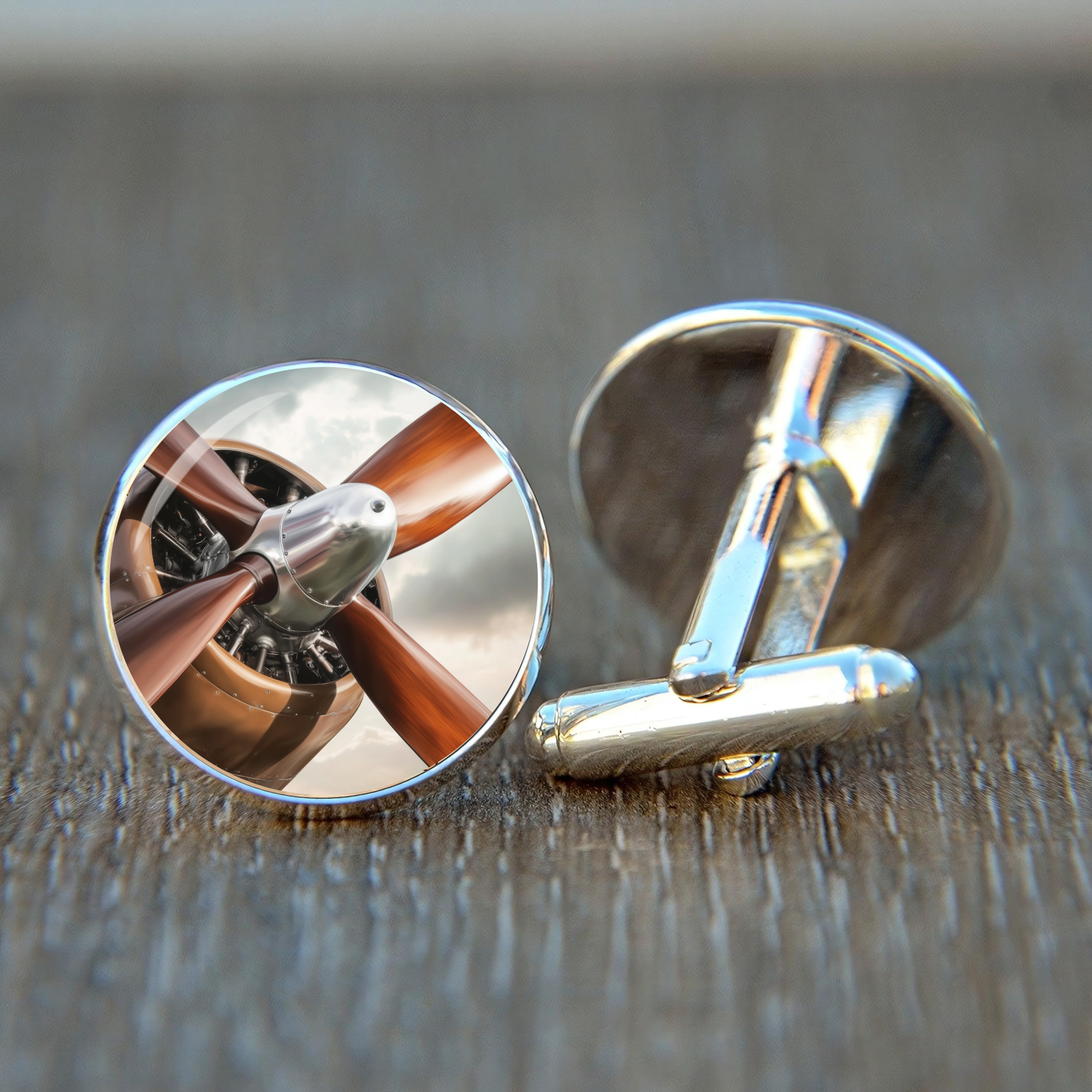 Vintage Airplane Propeller Cufflinks – Custom Aviation-themed Jewelry ...